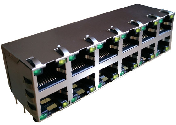 3-1840267-4 POE RJ45 Stacked Jack Gigabit POE+ 2x6 POE Rj45 Pinout 9-1840267-4