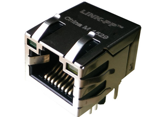 Tyco 1605706-6 Magnetic RJ45 Jack 1X1 Connector Shielded With Leds 1605706-7