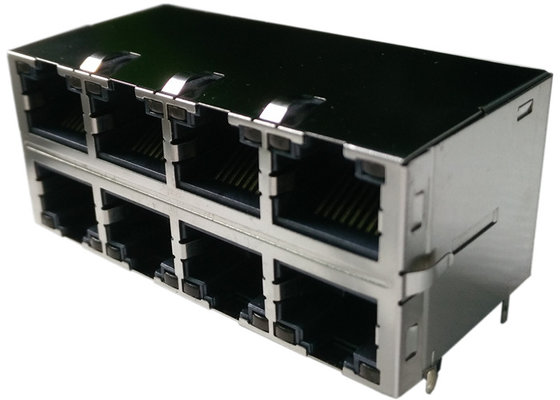1-1840275-3 Stacked POE Magjack 2x4 10/100 POE Circuit W/Leds 1-1840275-4
