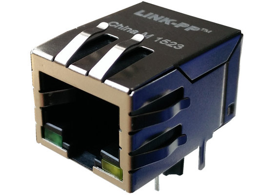 Rj45 Magnetic Connector 1840434-4 Gigabit Jack Shielded With Leds 1840434-6