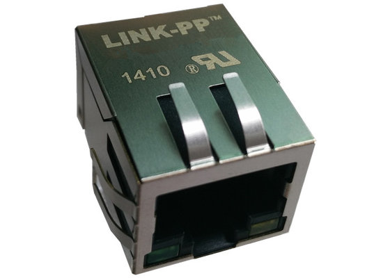 Rj45 Magnetic Connector 1840434-8 Gigabit Jack Shielded With Leds 1-1840434-1