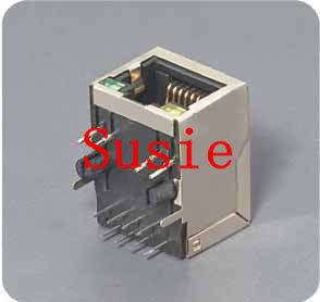 Kostenloser Versand 1020pcs viel rj45 mit Transformatorschildverbindungsstück mit geführter 90-Grad-magnetischer PWB-Steckfassung