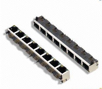 Multi Hafen der ABS 10/100Base-TX Bronzeverbindungsstücke 1,5 Ampere-Vergolden PWBs RJ45