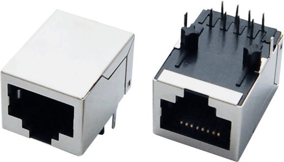 10/100M RJ45 с трансформатором, защищаемым, бортовым входом, интегрированным magnetics