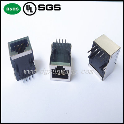 Одиночный разъем порта RJ45 с интегрированным Magnetics