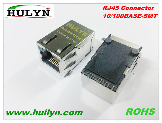 RJ45 с трансформатором поднимает SMD домкратом 100BASE