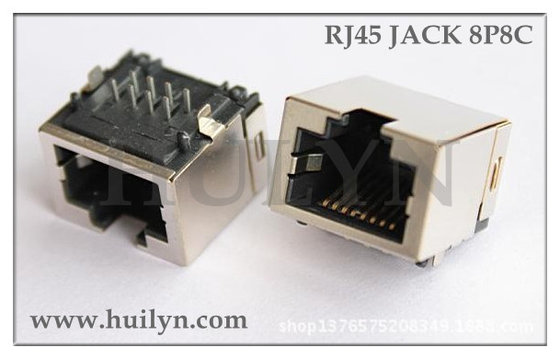 90 разъем угла RJ45 степени, JACK RJ45 модульный 8P8C тонкий
