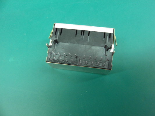 2 разъема телефона RJ45 IP PCB порта с металлом обстреливают 10/100/1000Base-T KRJ-201QWDENL