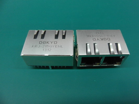 Порт 2 90 градусов с стандартом разъема СИД RJ45 с женщиной перстов EMI 21.5mm