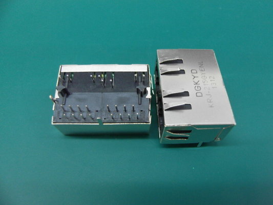 Порт 2 90 градусов с стандартом разъема СИД RJ45 с женщиной перстов EMI 21.5mm