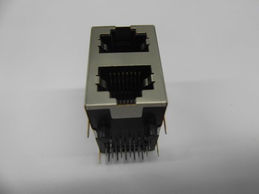 Гигабит 2 RJ45 штабелированное портом Jack