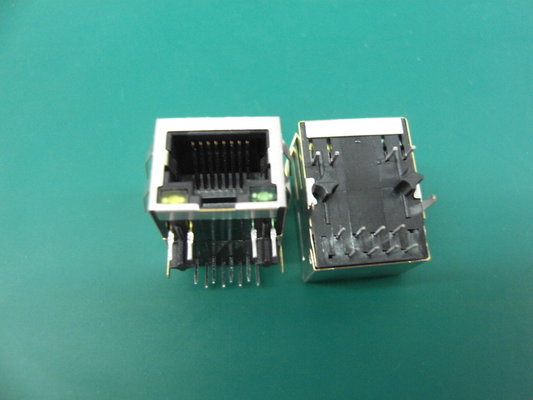 Cat5e Cat6 Single Port Female 90 Degree RJ45 Connector 8 Pin Phenolic Housing