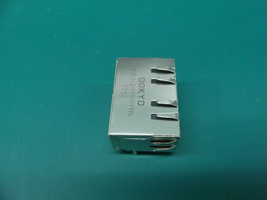 1 X 2 Ethernet IEEE 10P8C 10 Pin RJ45 Connector 10 / 100 / 1000Base for CAT5 CAT6
