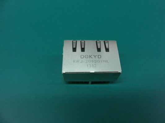 1 X 2 Ethernet IEEE 10P8C 10 Pin RJ45 Connector 10 / 100 / 1000Base for CAT5 CAT6