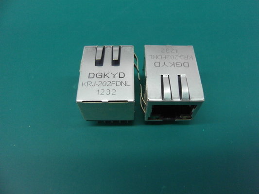 1 x 1 прямоугольная одиночная Плата-Вниз Pin разъема 10 порта RJ45 модульная