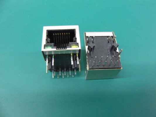 СИД 1 x 1 разъемы RJ45 порта 10 защищаемые Pin для Платы-Вниз волоконной оптики