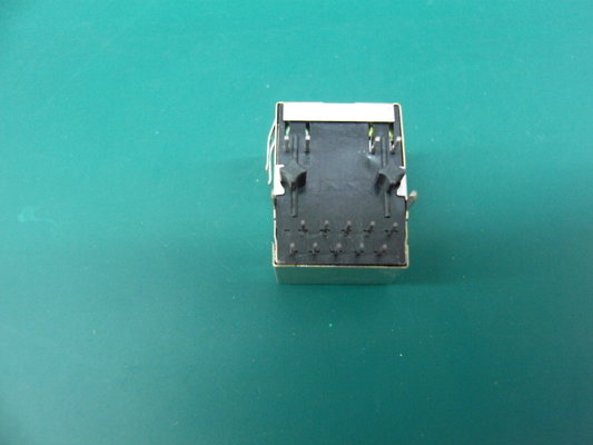 Одиночный разъем Pin 10/100/1000base 10 RJ45 порта с интегрированным Magnetics