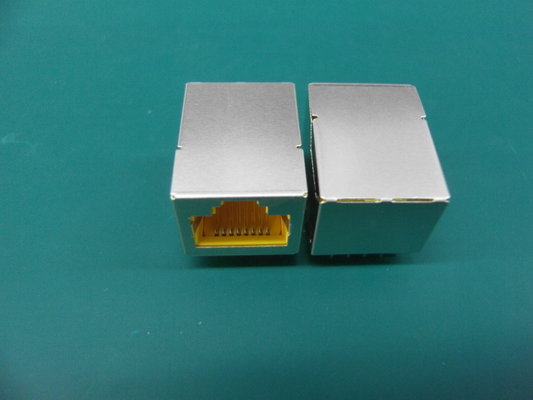 Keystone Modular Female RJ45 Jack Socket without Transformer , Silver Metal Shell