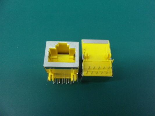 Keystone Modular Female RJ45 Jack Socket without Transformer , Silver Metal Shell