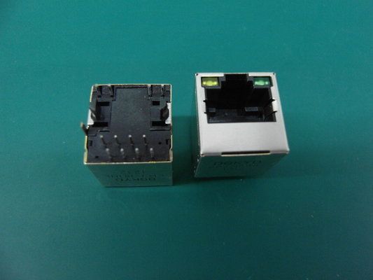 UTP Single Port Ethernet Cable Coupler RJ45 Modular Top Entry With LED