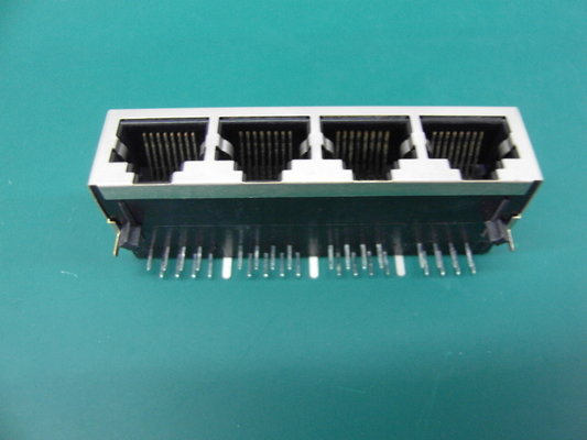 Порт кабельного соединителя локальных сетей PCB RJ45 Shieded Multi, магнитная Плата-Вниз