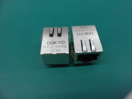 Lunghezza schermata magnetica a fibra ottica 21.3mm KRJ-141NL dei connettori RJ45 della piegatura