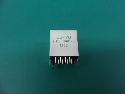 1 X 1 Port Right Angle DVR RJ45 Single Port without LED 180 Degree 18.75mm