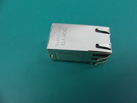 Shielded CAT5 CAT6 16 Pin POE RJ45 Jack Module 1 x 1 Single Port Side Entry