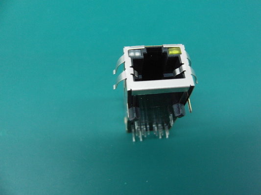 Shielded CAT5 CAT6 16 Pin POE RJ45 Jack Module 1 x 1 Single Port Side Entry
