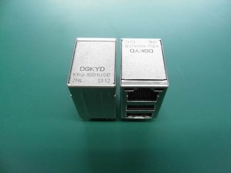 Фильтруйте сеть двойной разъем USB RJ45 с золотом никеля покрыл 1000M 18P8C