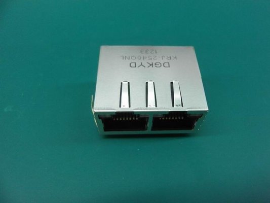 Порт 2 кота 6 UTP защищал RJ45 Pin разъема 10, jacks карточки RJ-45 10/100/1000M сетчатые