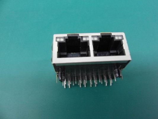 Порт 2 кота 6 UTP защищал RJ45 Pin разъема 10, jacks карточки RJ-45 10/100/1000M сетчатые