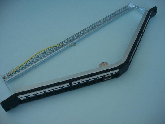 Angled Keystone Network Patch Panel Fluke Pass RJ45 Patch Panel 0.66U for Shielded keystone jack
