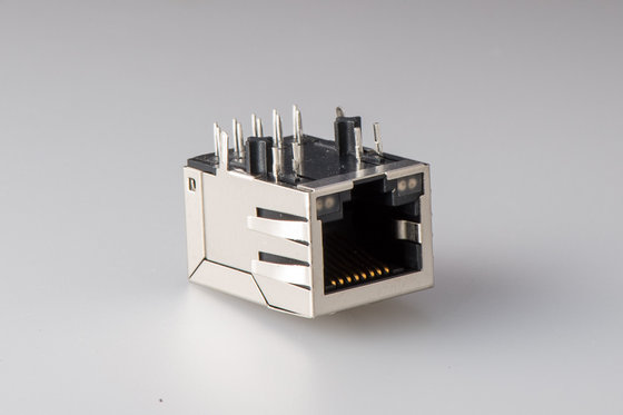 Internal Magnetic RJ - 45 With Transformer Shielded LED Color No EMI