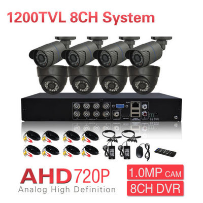 1200TVL 720P Surveillance camera system , AHD DVR  Day Night IR Camera
