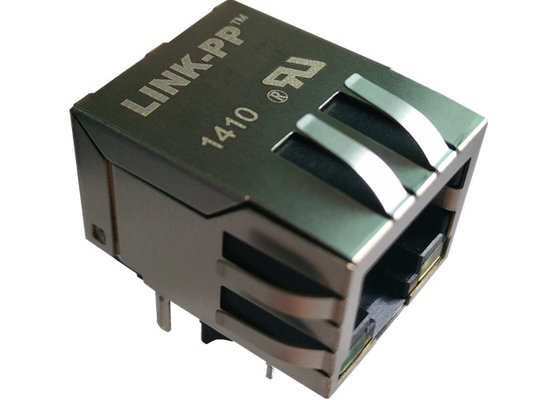 HFJ11-1G01E-L12RL FastJack Tab-Down Gigabit Short Body RJ45 Female PCB Connector