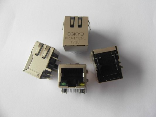 Таможня 10/100base-T RJ45 модульный Jack с платой трансформатора 1 x 1 вниз