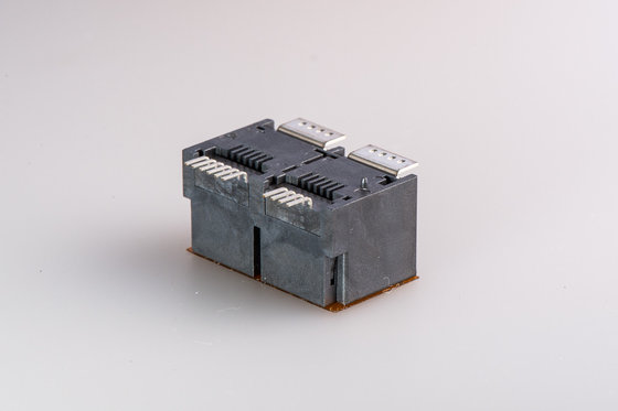 SMT RJ45 женский Jack, RJ45 разъём-розетка полное Plast двойной порт 4P4C + 6P6C