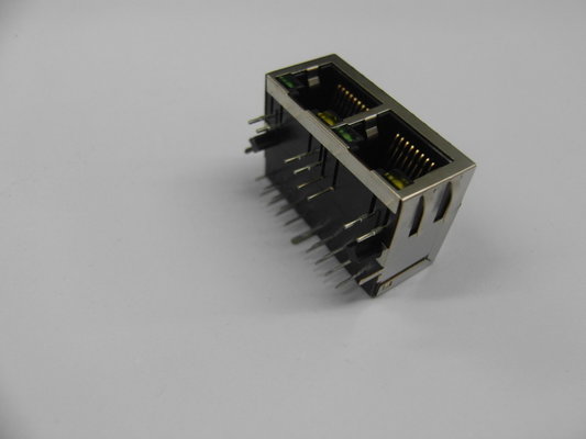 Защищаемая CAT5 степень RJ45 кабеля 90 с фильтром двойного порта трансформаторов