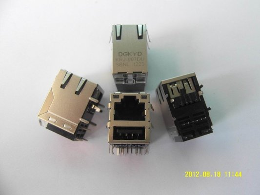 плата 10/100Base-T вверх по RJ45 с трансформатором, разъемом USB таможни RJ45