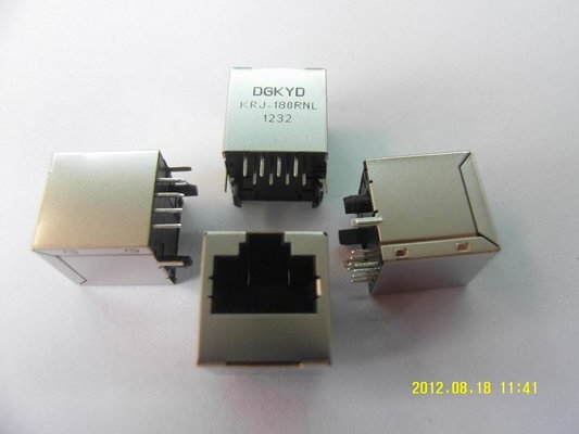 IEEE 802,3 один порт RJ45 магнитный Jack с трансформатором, краном 1x1 вверх по RJ45