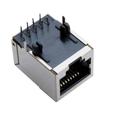 Blue RJ45 With Transformer  Base - t 90 Degree Magnetic 10P8C Side Enter With Shield