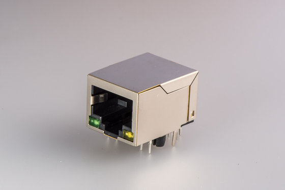 8P8C RJ45 с трансформатором 10/100, зарегистрированный порт Jack 45 21.6MM одиночный с экраном/СИД
