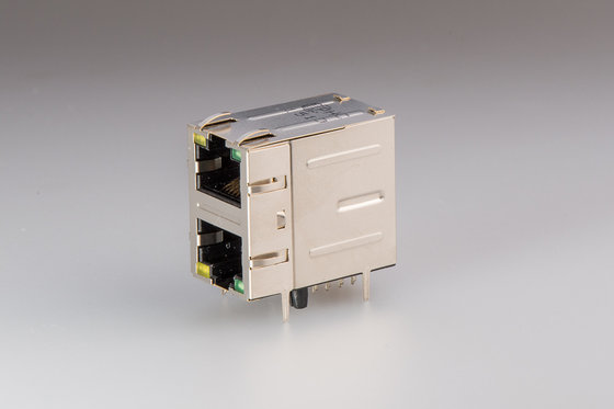 гигабит 1 x 2 портов 90 цвет СИД разъема степени защищаемый RJ45 отсутствие EMI
