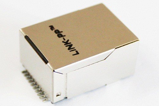 Одиночный низкопрофильный RJ45 Jack порта, металл защищал PCB RJ45 Jack