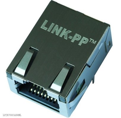 Плата-Вверх гигабита низкопрофильного RJ45 Jack сети локальных сетей с СИД