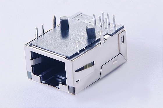 РАЗЪЕМ НИЗКОПРОФИЛЬНОГО RJ45 1X1 TAB-UP 10/100/1000M С РАЗМЕРОМ 16.85X24.13X11.30MM, С СИД