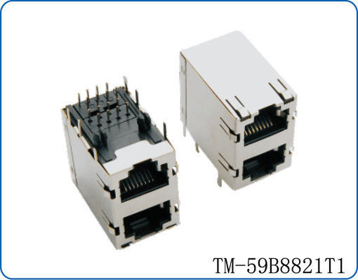 разъем экрана 2*1 rj45 с 90 градусами