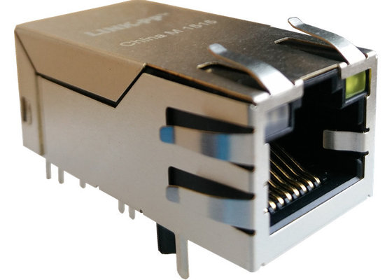 0826-1X1T-AF POE RJ45 Connector Shielded With 10 / 100Base-TX To IP-PBX system