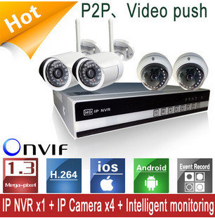 Наборы разрешения NVR WIFI высокие с 4 камерами IP 720P для передвижного просмотра